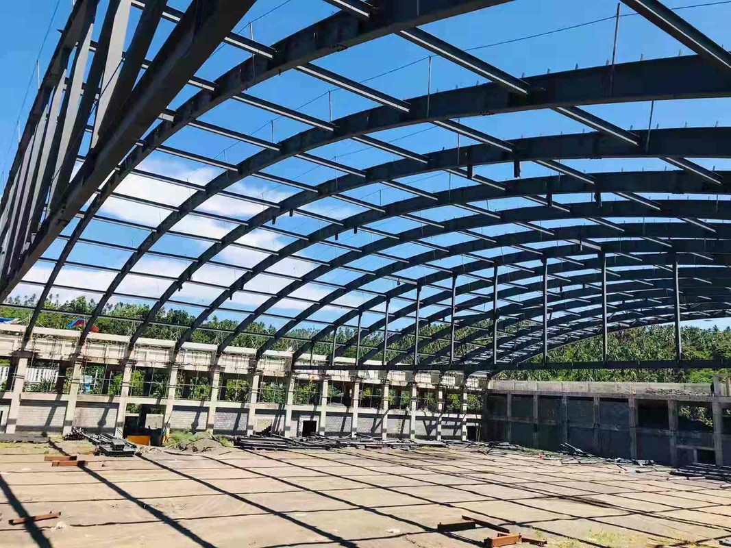 Prefab Structural Steel Structure Warehouse Welding Light Type Frame Hall
